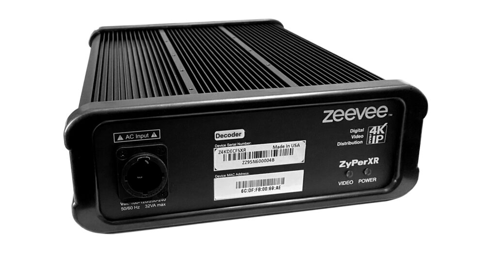 ZyPer4K-XR Decoder Single-Mode Fiber Rugged Enclosure Product Number ...