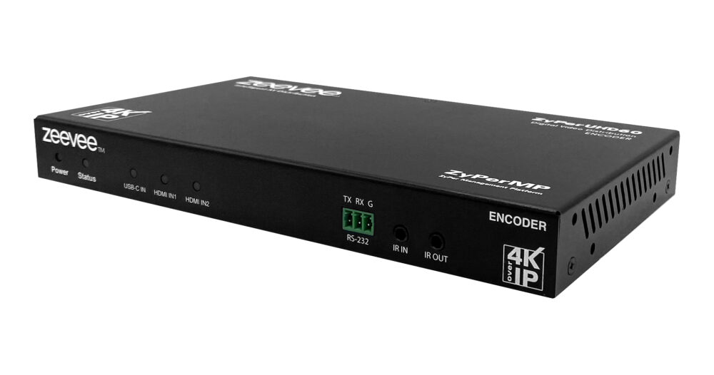 ZyPerUHD60 Encoder, 3x1 Switching Input, Dual LAN with Integrated ...